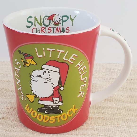 Peanuts | Dining | Snoopy Woodstock Santas Little Helper Coffee Cup Mug ...